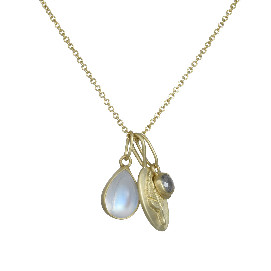 Monica Marcella – Rose Cut Salt and Pepper Diamond Pendant – The Clay Pot