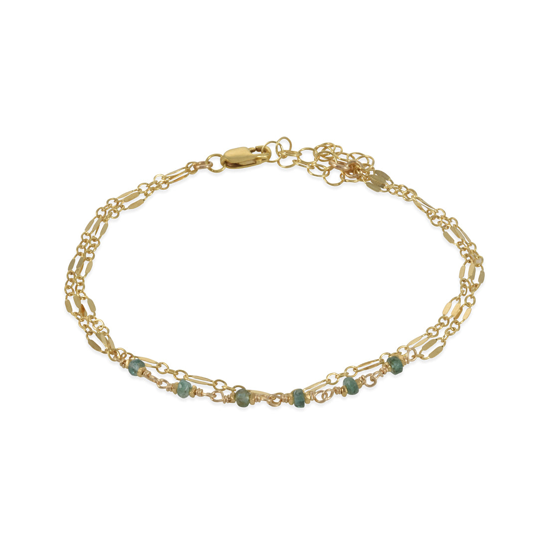 Kate Winternitz – Emerald Double Strand Bracelet – The Clay Pot