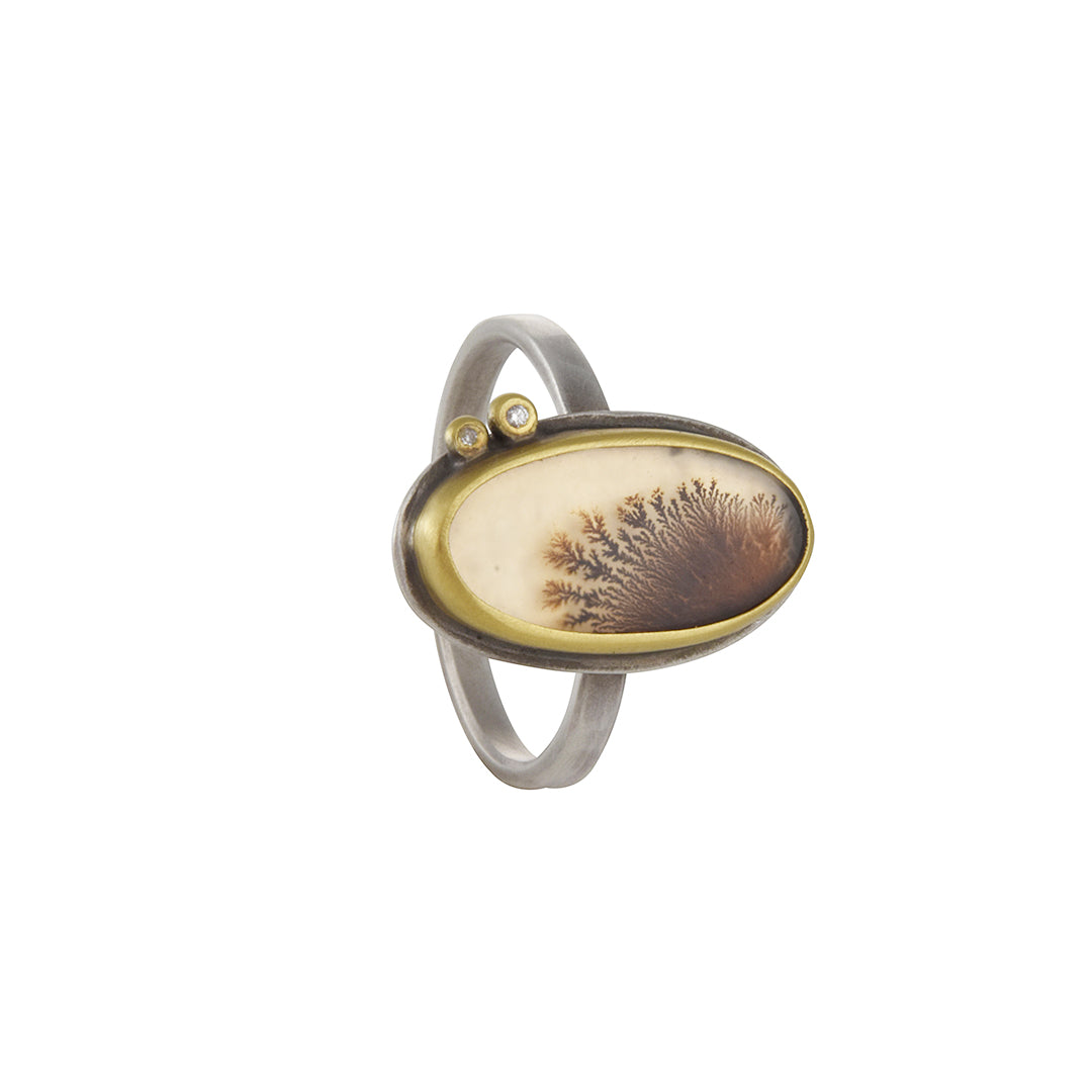 Ananda Khalsa - Dendritic Agate Ring – The Clay Pot